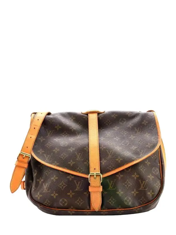 LOUIS VUITTON Saumur Handbag Monogram Canvas 35 - Brown