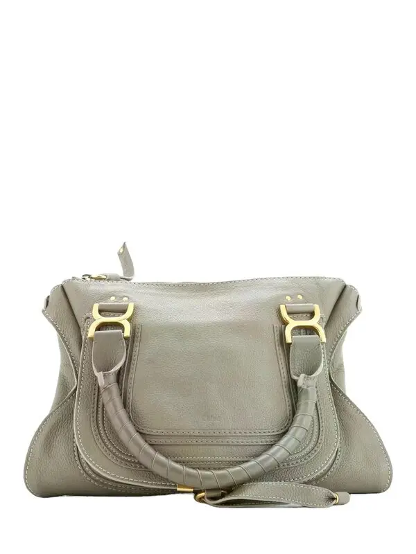 Chloé Marcie Leather Medium Shoulder Bag - Green