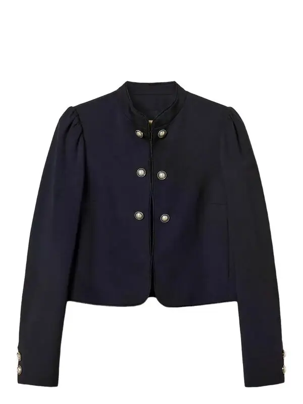 TWINSET Decorative-button Mandarin-collar Jacket - Blue
