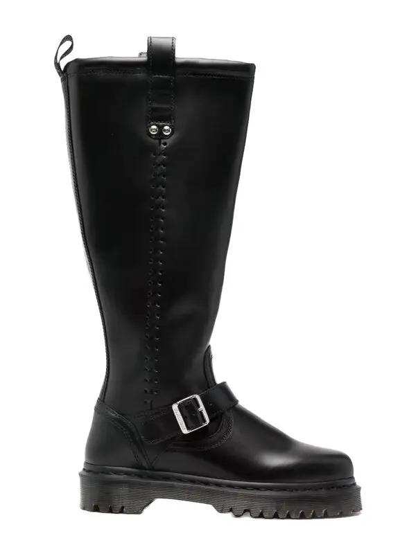 Dr. Martens Anistone Round-toe Buckle Boots - Black