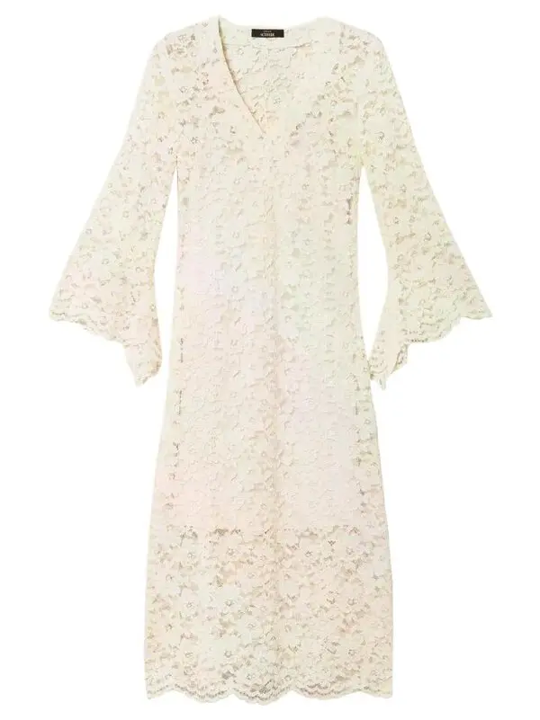 TWINSET Laced Flared Midi Dress - Neutrals