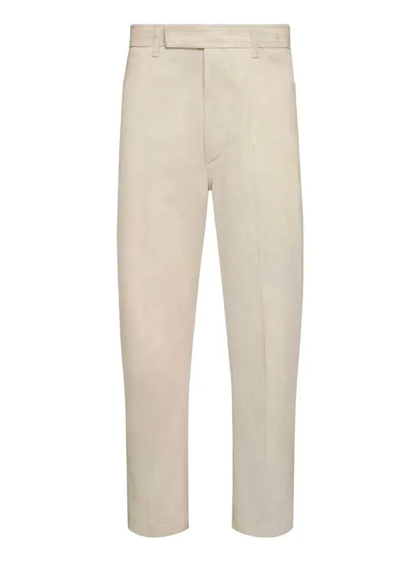 Thom Browne Corduroy-texture Tapered Chino Trousers - Neutrals
