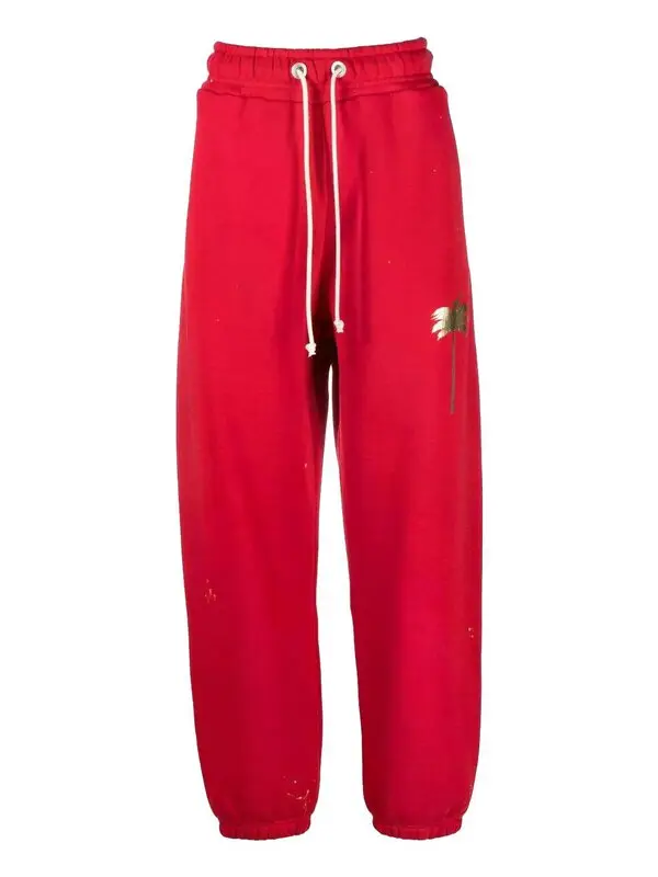 Palm Angels Palm Tree-print Track Pants - Red