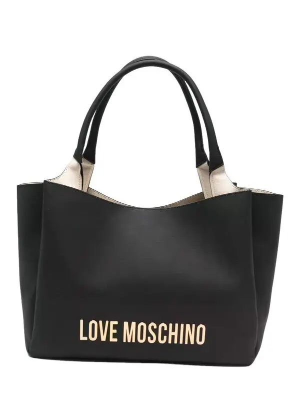Moschino Logo-detail Tote Bag - Black