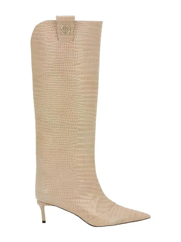 Philipp Plein Croco-print Boots - Neutrals