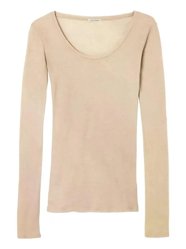 American Vintage Massachusetts Long-sleeved T-shirt - Neutrals