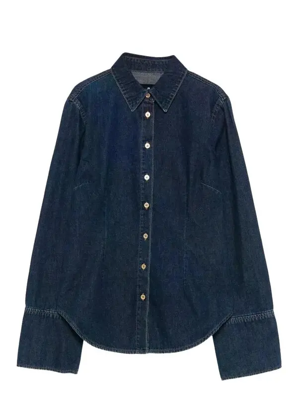 7 For All Mankind Button-up Shirt - Blue