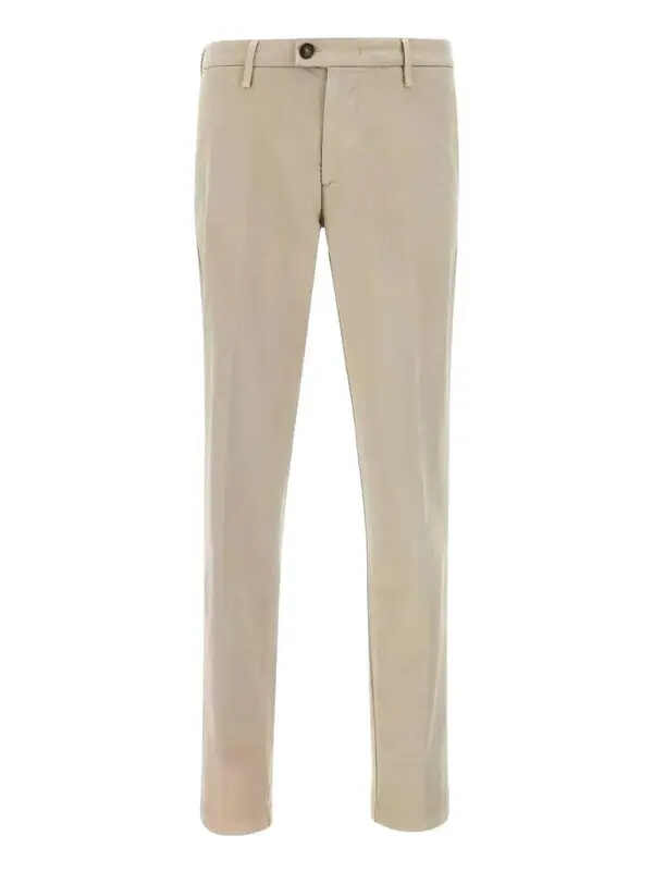 RE-HASH Slim-fit Chinos With Front Pleats - Neutrals