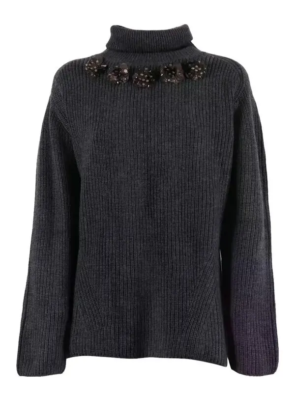 P.a.r.o.s.h Wool Roll-neck Sweater - Grey