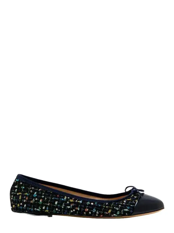 HOUSE OF BALLERINAS Constance Ballerina Flats - Black