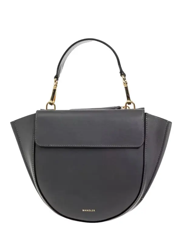 WANDLER Mini Hortensia Flap Top Handle Tote - Grey