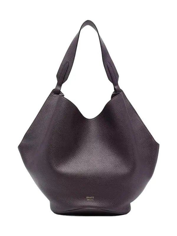 Khaite Medium Lotus Leather Tote Bag - Red