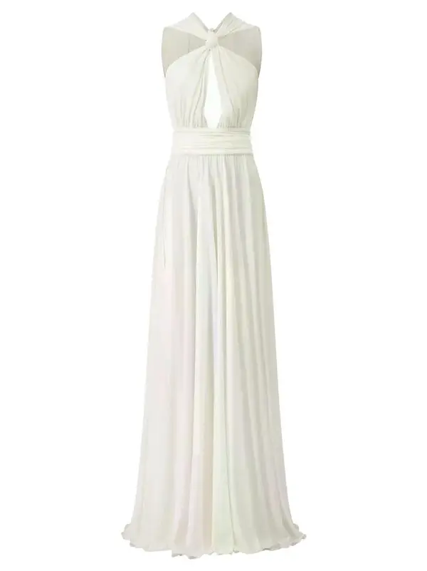 Giambattista Valli Laced Knot-detail Maxi Dress - White