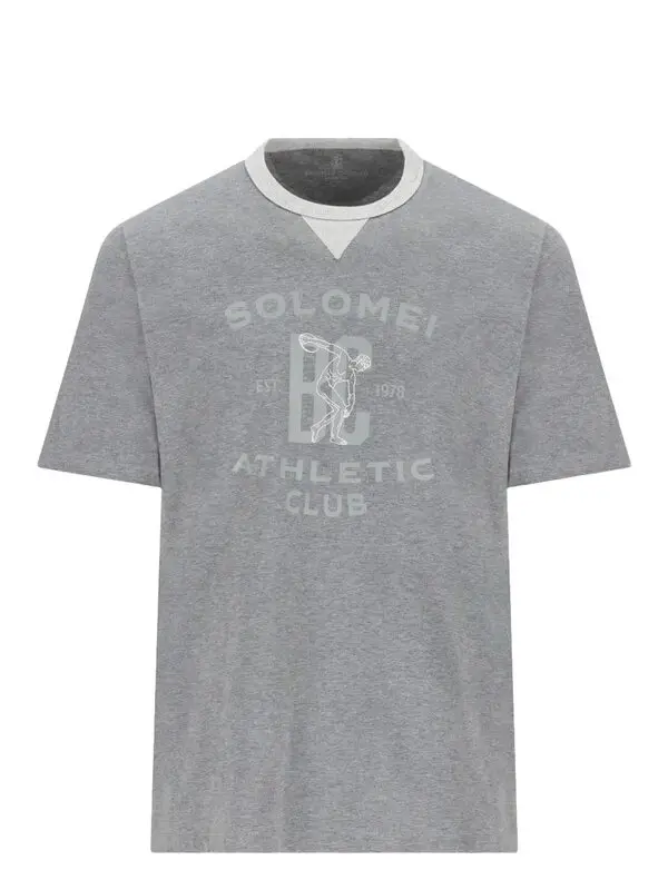 Brunello Cucinelli Slogan-print T-shirt - Grey