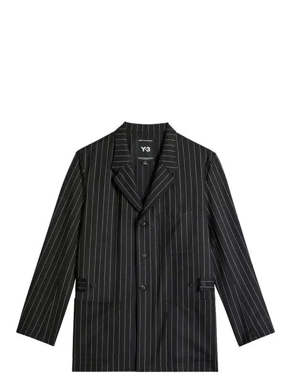 Y3 Pinstripe Chore Jacket - Black