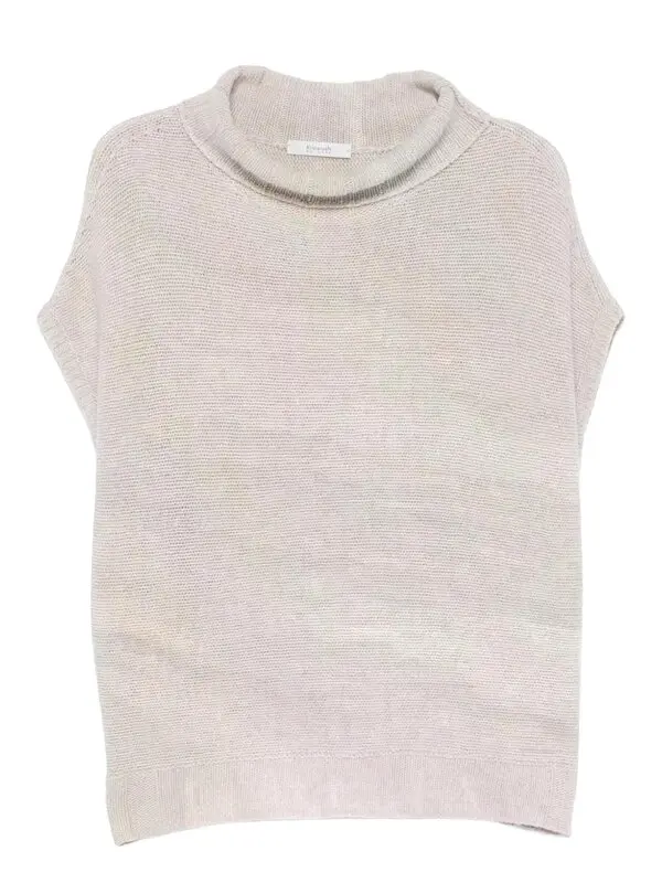 Kristensen Du Nord Roll Neck Merino Wool Top - Neutrals