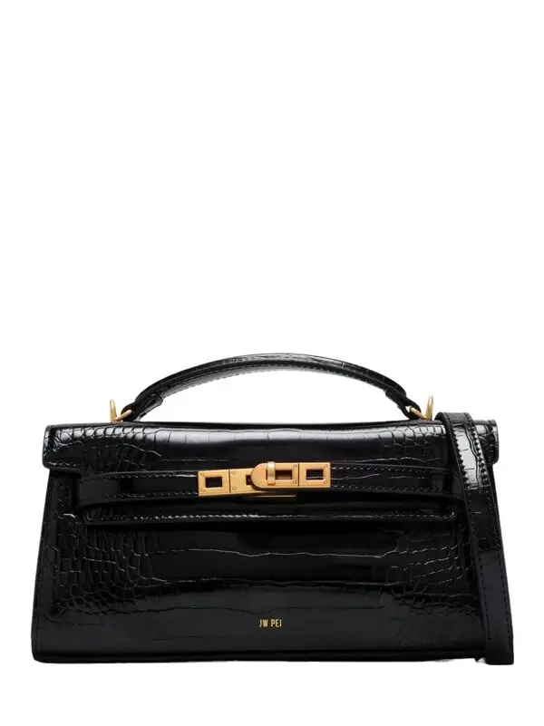 Jw Pei Croc-effect Top-handle Tote - Black
