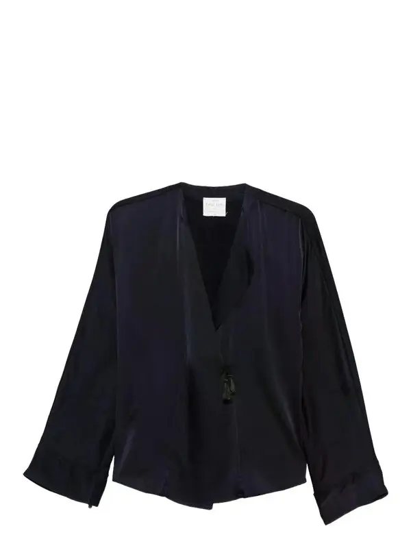 FORTE_FORTE Tassel V-neck Top - Blue