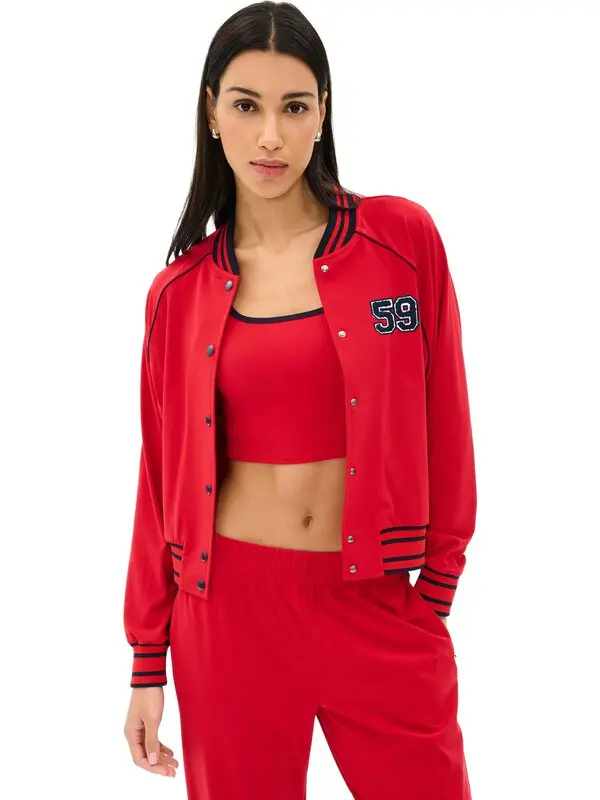Splits59 Hayes Varsity Rigor Jacket - Pirate Red