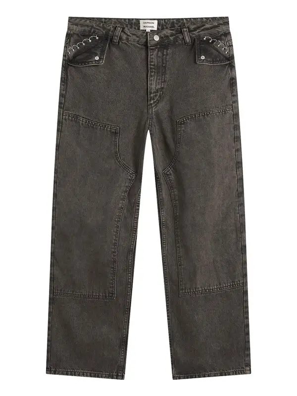 DAMSON MADDER Dempsie Wide Fit Jeans - Ginger