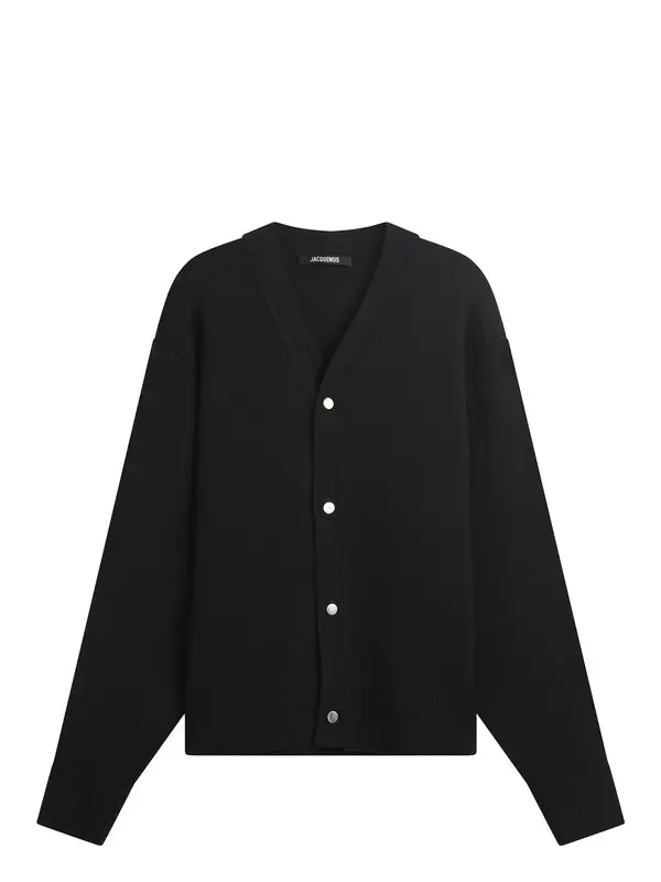 Jacquemus Merino Wool Cardigan - Black