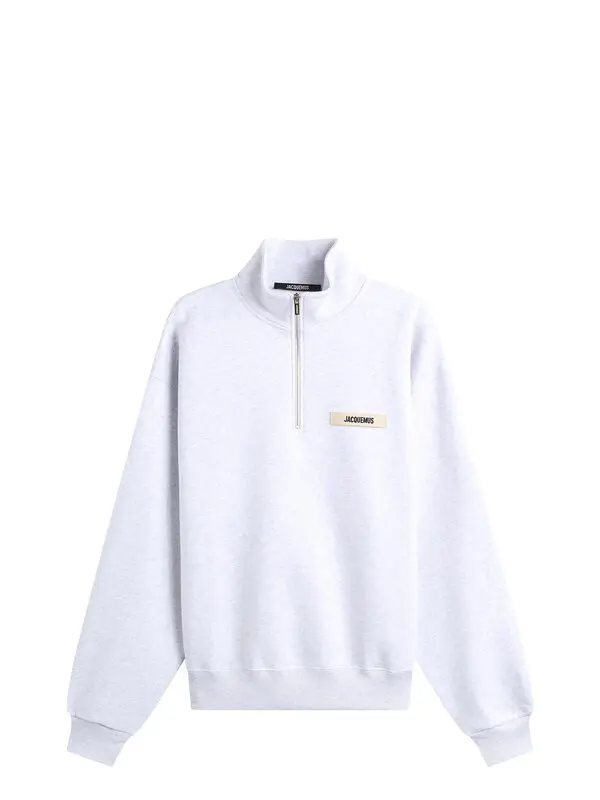 Jacquemus Grosgrain Zip Sweatshirt - Grey