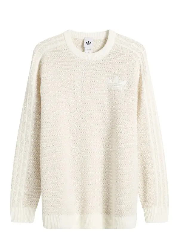 Adidas Knit Jumper - Wonder White/sand Strata/alumina