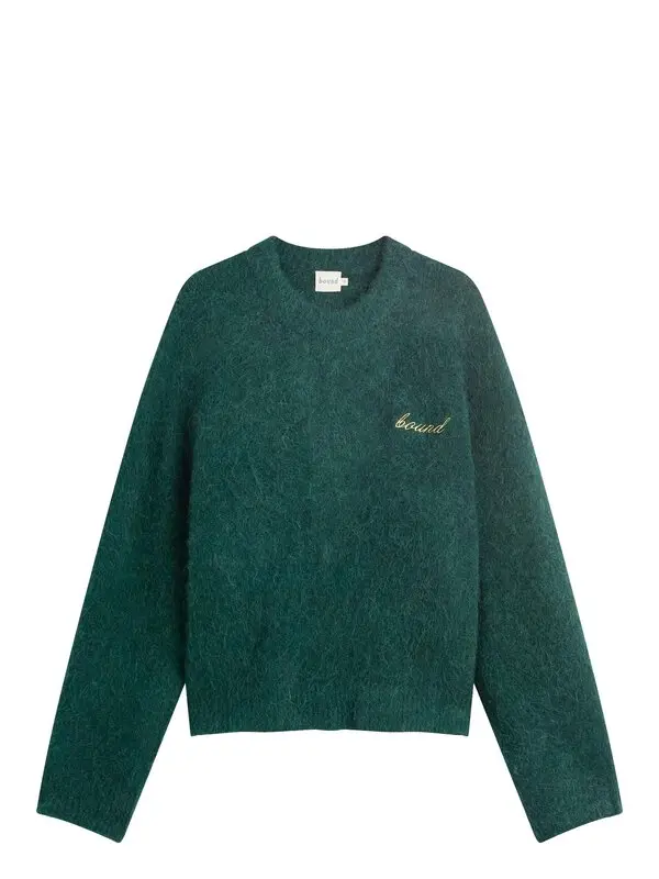 BOUND Dexter Cropped Alpaca Jumper - Forest Green