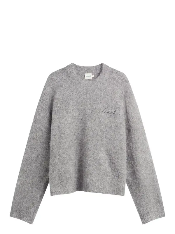 BOUND Dexter Cropped Alpaca Jumper - Grey