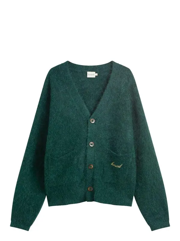 BOUND Parker Alpaca Cardigan - Bottle Green
