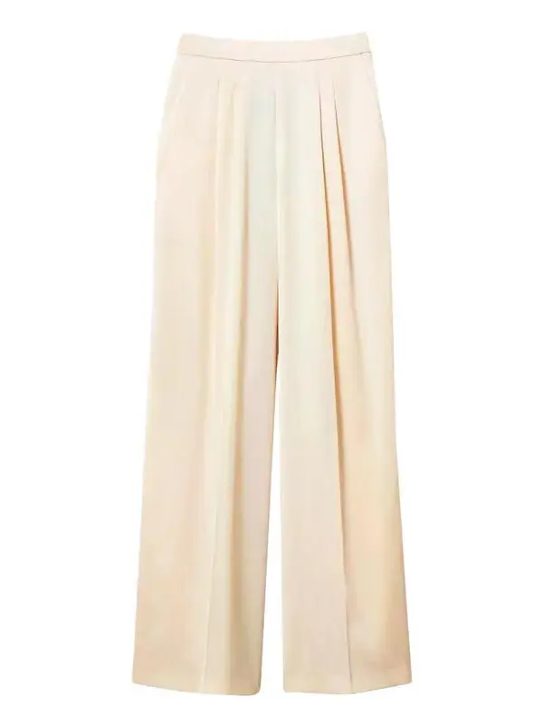 TWINSET Wide-leg Satin Trousers - Neutrals
