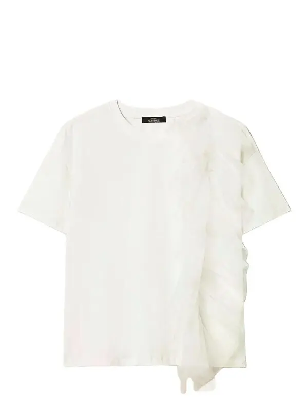 TWINSET Ruffled Tulle T-shirt - White