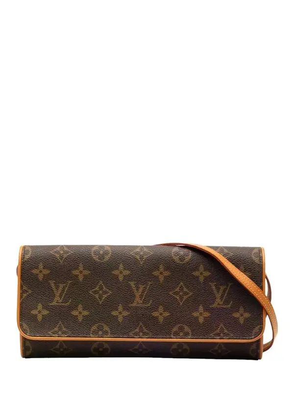 LOUIS VUITTON 2000 Monogram Pochette Twin Gm - Brown