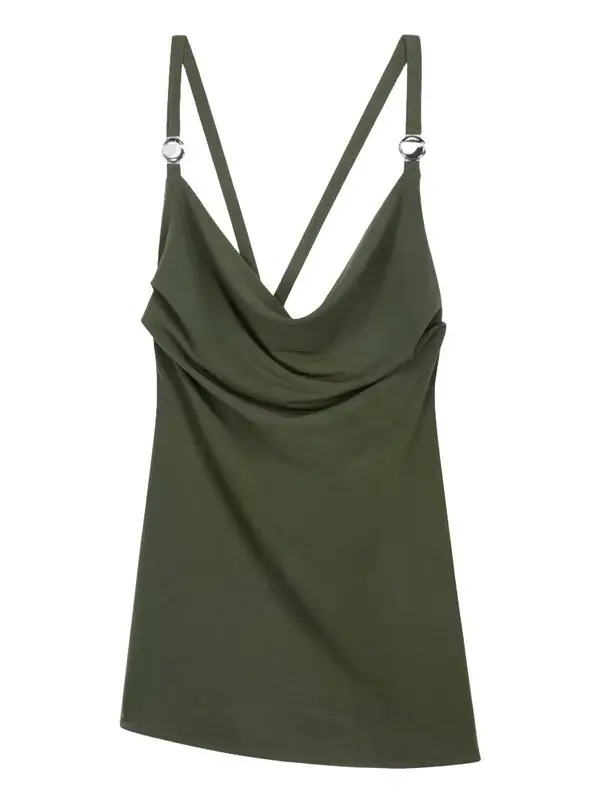 Coperni Draped Strap Logo Blouse - Green