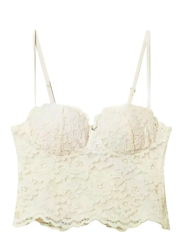 TWINSET Lace Bustier Top - Neutrals