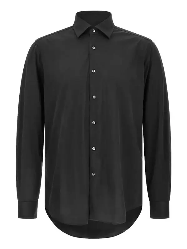 Pal Zileri Effortless Milano Collar Long-sleeve Shirt - Black