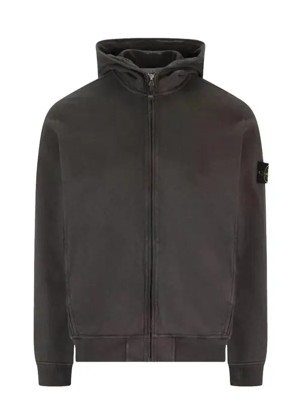 Stone Island Hooded Zip-up - Grey