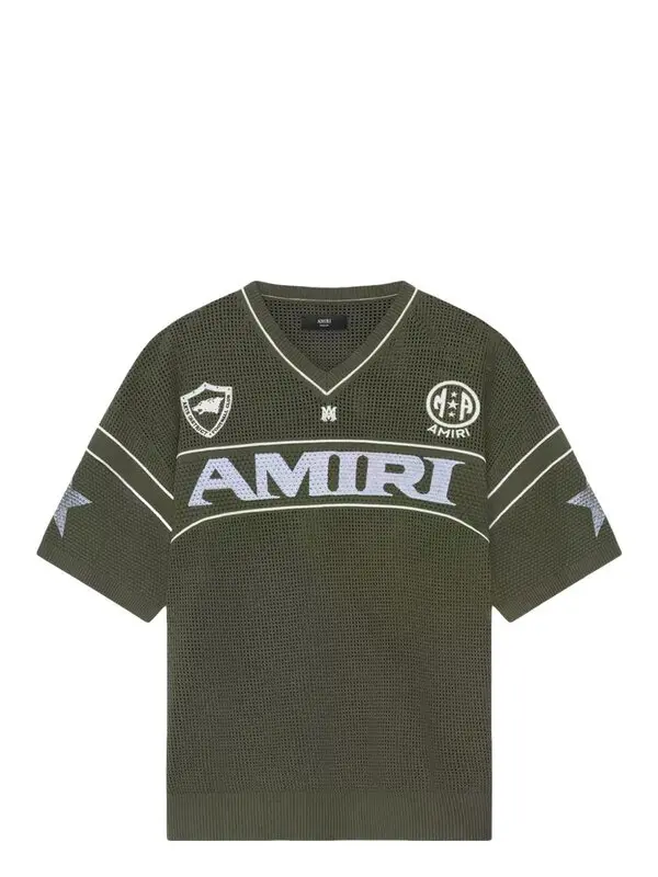 Amiri Logo-detail V-neck T-shirt - Green