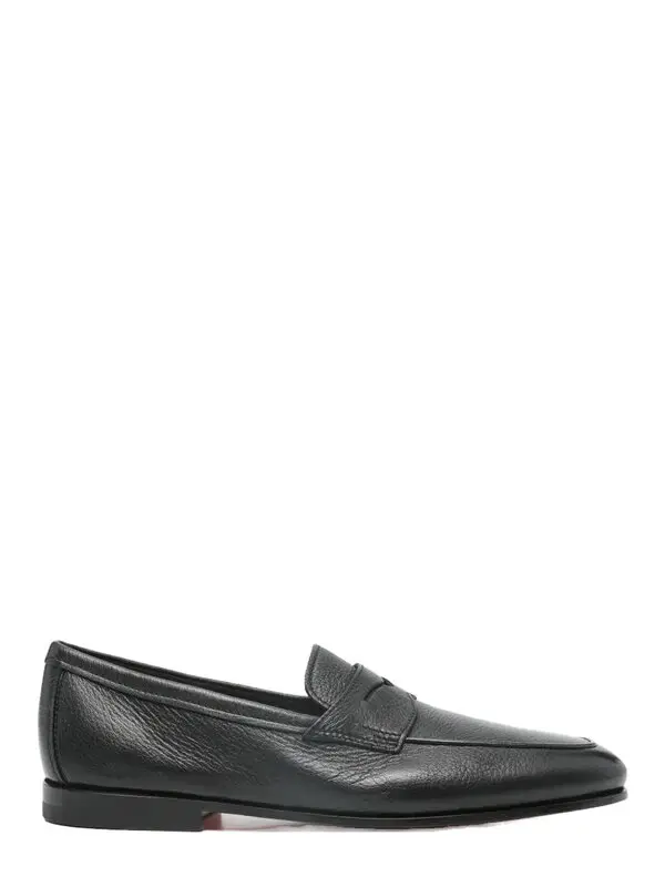 Santoni Penny Loafers - Black