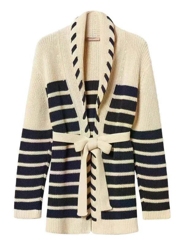 TWINSET Striped Cardigan - Neutrals