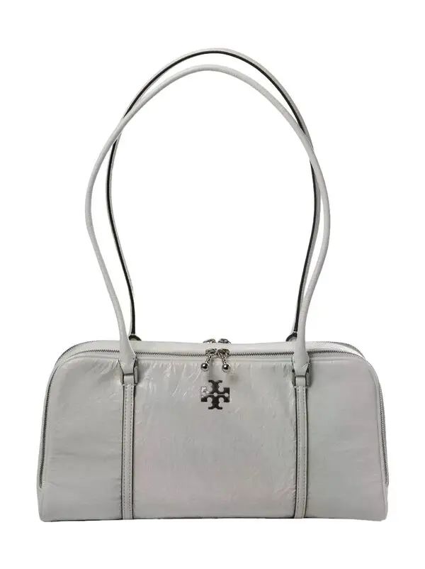 Tory Burch Logo-detail Zip-fastening Shoulder Bag - White