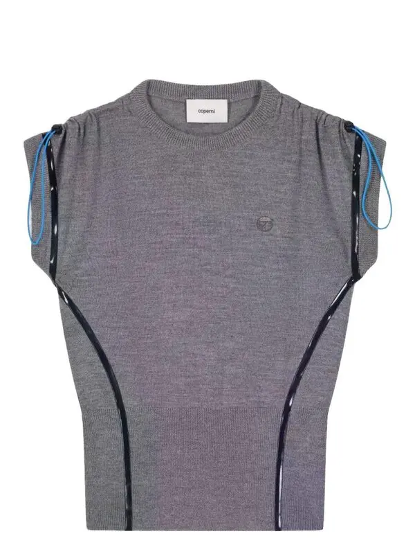 Coperni Cap-sleeves T-shirt - Grey