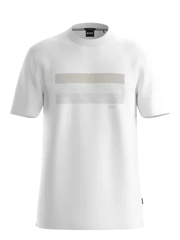 BOSS Striped-print T-shirt - White