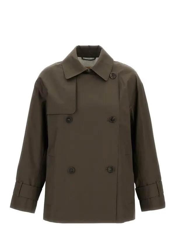 Max Mara Zeno Short Trench Coat - Brown