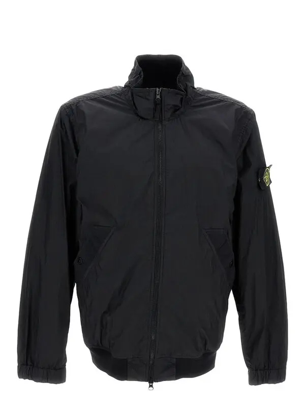 Stone Island Lightweight Bomber Jacket - Black