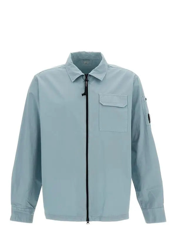 C.P. COMPANY Gabardine Overshirt - Sky Blue
