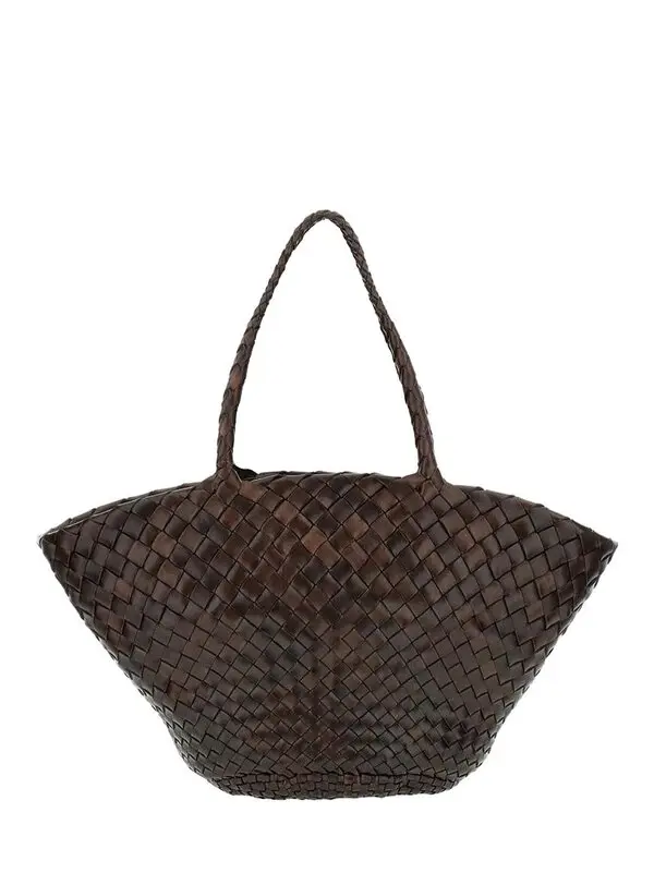 Dragon Diffusion Egola Leather Basket Bag - Brown