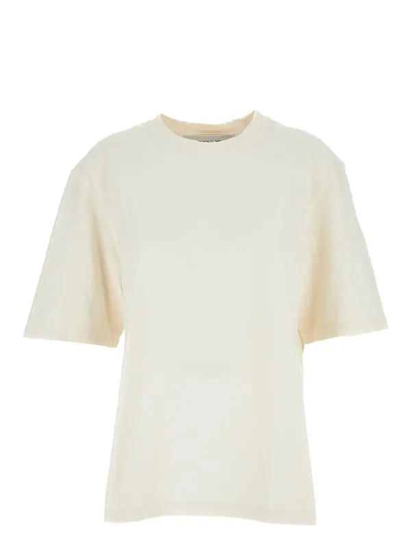 GOLDEN GOOSE Relaxed Fit T-shirt With Logo Patch - White