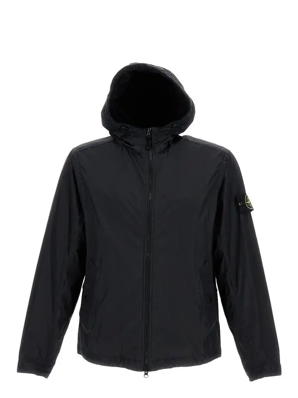 Stone Island Hooded Jacket - Black