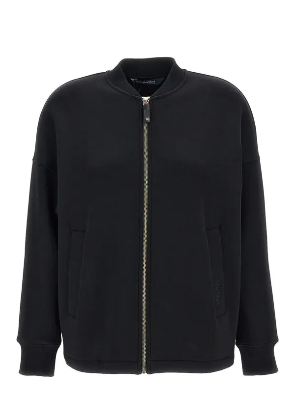 Max Mara Zip-up Bomber Jacket - Black